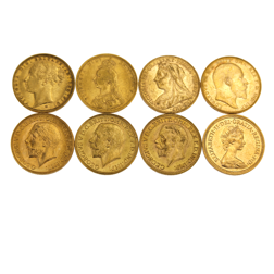 Pre-Owned Mints and Monarchs Eight Coin Gold Sovereign Collection | Out ...