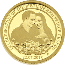 Pre-Owned 2013 Perth Mint HRH Prince George 1/4oz Gold Proof Coin | Out ...