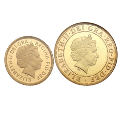Pre-Owned UK 2005 WWII Double Sovereign & 2005 Full Sovereign Proof ...