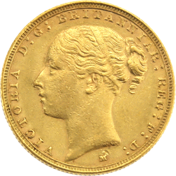Pre-Owned 1886 - Melbourne Mint Victoria Young Head Full Sovereign Gold ...