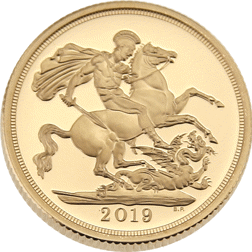 Pre-Owned 2019 UK Proof Piedfort Full Sovereign Gold Coin | Out Of ...