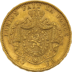 Pre-Owned 1878 Belgian Leopold II 20 Franc Gold Coin | Out Of Stock ...