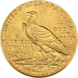 Pre-Owned 1910 USA 'Indian Head' Half Eagle $5 Gold Coin - Certificated ...