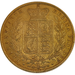 Pre-Owned 1866 London Mint DN.57 Victorian "Shield" Full Sovereign Gold ...
