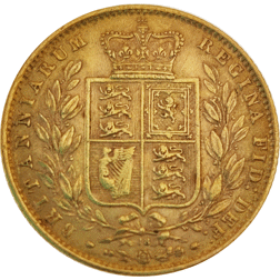 Pre-Owned 1871 London Mint DN.18 Victorian "Shield" Full Sovereign Gold ...