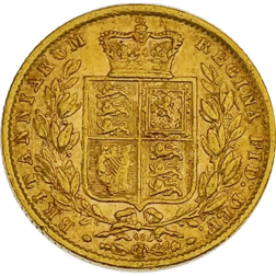 Pre-Owned 1871 London Mint DN.48 Victorian "Shield" Full Sovereign Gold ...