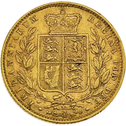 Pre-Owned 1871 London Mint DN.72 Victorian "Shield" Full Sovereign Gold ...