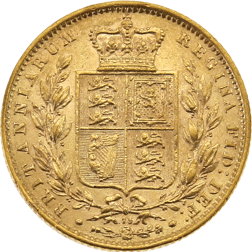 Pre-Owned 1871 London Mint DN.73 Victorian "Shield" Full Sovereign Gold ...