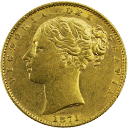 Pre-Owned 1871 London Mint DN.105 Victoria Young Head 'Shield' Full ...