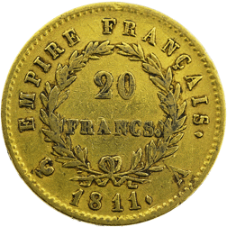 Pre-Owned 1811 French 20 Franc Napoleon Gold Coin | Out Of Stock | Atkinsons Bullion