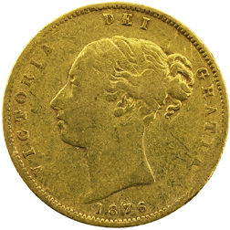 Pre-Owned 1876 London Mint DN.88 Victorian 'Shield' Half Sovereign Gold ...