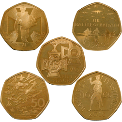 Pre-Owned 2019 UK '50 Years of the 50p' British Military Gold Proof 5 ...