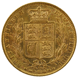 Pre-Owned 1866 London Mint DN.22 Victorian "Shield" Full Sovereign Gold ...