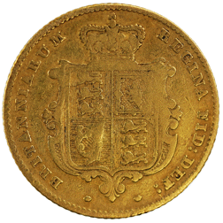 Pre-Owned 1848 London Mint Victorian 'Shield' Half Sovereign Gold Coin ...