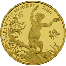 Pre-Owned 2016 UK Lunar Monkey 1oz Proof Gold Coin | Pre-Owned ...
