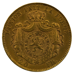 Pre-Owned 1868 Belgian Leopold II 20 Franc Gold Coin | Out Of Stock ...