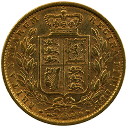 Pre-Owned 1872 London Mint DN.17 Victorian "Shield" Full Sovereign Gold ...