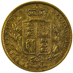 Pre-Owned 1871 London Mint DN.47 Victorian "Shield" Full Sovereign Gold ...