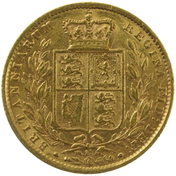 Pre-Owned 1871 London Mint DN.21 Victorian "Shield" Full Sovereign Gold ...