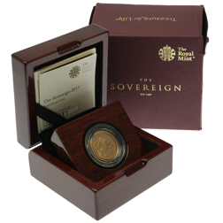 Pre-Owned 2017 UK Full Sovereign Proof Gold Coin - Damaged Outer Box ...