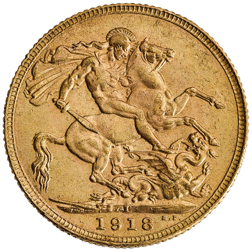 Pre-Owned 1918 Bombay Mint Full Sovereign Gold Coin - Boxed | Out Of ...