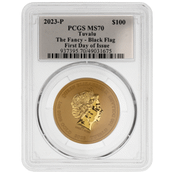 Pre-Owned 2023 Tuvalu Black Flag: Henry Every 'Fancy' 1oz Gold Coin ...