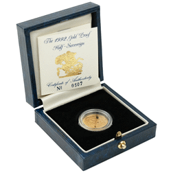 Pre-Owned 1992 UK Half Sovereign Proof Gold Coin | Pre-Owned ...