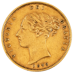 Pre-Owned 1878 London Mint DN.162 Victorian 'Shield' Half Sovereign ...