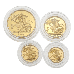 Pre-Owned 1996 UK Gold Sovereign Proof 4 Coin Collection | Out Of Stock ...