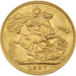 Pre-Owned 1907 London Mint Edward VII Full Sovereign Gold Coin | Out Of ...