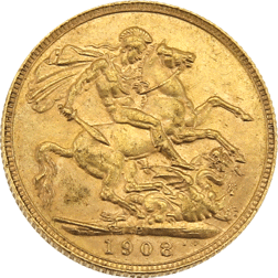 Pre-Owned 1908 Perth Mint Edward VII Full Sovereign Gold Coin | Out Of ...