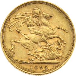 Pre-Owned 1895 Melbourne Mint Victoria 'Veiled Head' Full Sovereign ...