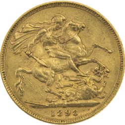 Pre-Owned 1898 Melbourne Mint Victoria 'Veiled Head' Full Sovereign ...