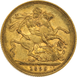 Pre-Owned 1899 Melbourne Mint Victoria 'Veiled Head' Full Sovereign Gold Coin | Out Of Stock ...