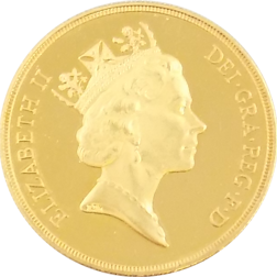 Pre-Owned Proof Design UK Quintuple Sovereign Gold Coin - Mixed Dates ...