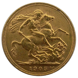 Pre-Owned 1905 Perth Mint Edward VII Full Sovereign Gold Coin | Out Of ...