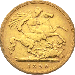 Pre-Owned 1899 UK Victoria Half Sovereign Gold Coin | Out Of Stock ...