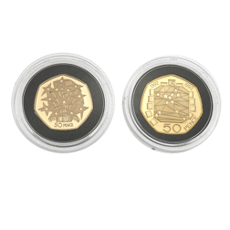 Pre-Owned 1998 & 1992/93 UK EEC Gold Proof 50p 2 Coin Set | Out Of ...