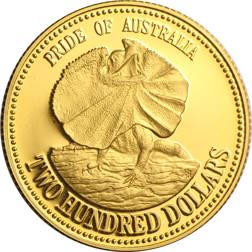 Pre-Owned 1989 Pride of Australia Lizard $200 Gold Proof Coin | Out Of ...