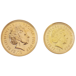 Pre-Owned 2002 UK 'Shield' Full & Half Sovereign 2 Gold Coin Set | Out ...