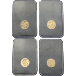 Pre-Owned UK Queen Victoria Full Sovereign Gold Coin Collection (4 ...