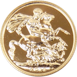 Pre-Owned 2014 UK Full Sovereign Gold Coin with Gift Box & Certificate ...