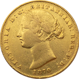Pre-Owned 1870 Australian Mint Victoria Full Sovereign Gold Coin | Out ...