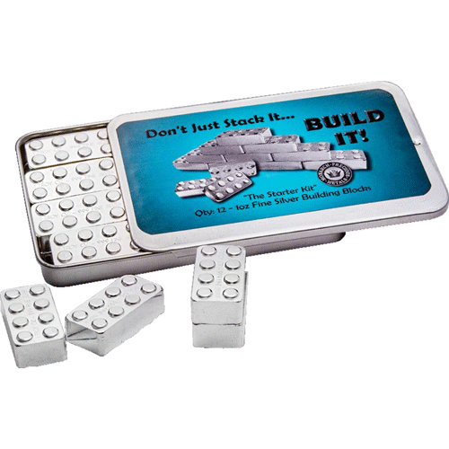 Pre-Owned Building Block 1oz Silver Bar - 12 Piece Starter Pack | Out ...