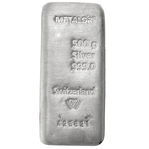 Metalor 500g Silver Bar | 500g Silver Bars | Atkinsons Bullion