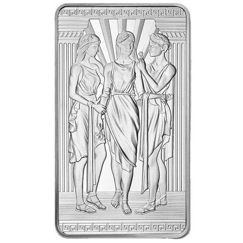 Pre-Owned The Royal Mint Three Graces 10oz Silver Bar | Out Of Stock ...