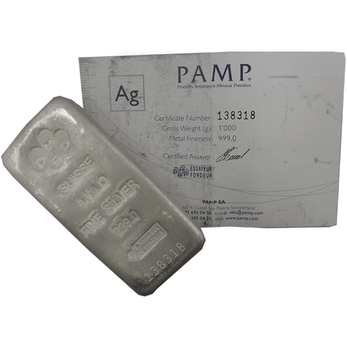 Pre-Owned PAMP 1kg Silver Cast Bar | Pre-Owned | Atkinsons Bullion