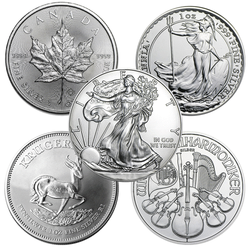 Pre-Owned Top 5 Silver Investment Coins Collection - 5 Coins - VAT Free ...