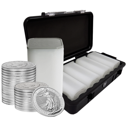 2026 UK Britannia 1oz Silver Coin - Mini Box of 100 Coins | 1oz Silver ...