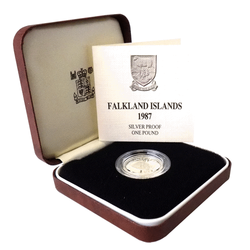 Pre-Owned 1987 Falklands Islands Proof £1 Silver Coin - VAT Free | Out ...